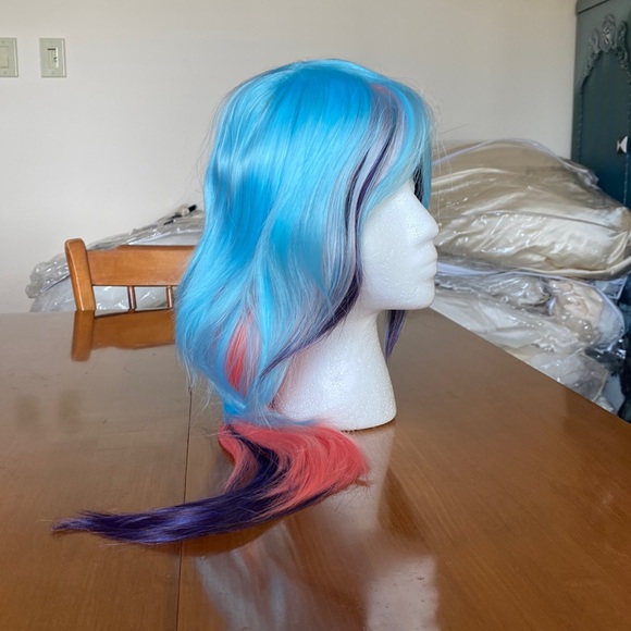 Accessories | Mermaid Multi Color Wig Purple Blue Pink Cosplay Pole ...